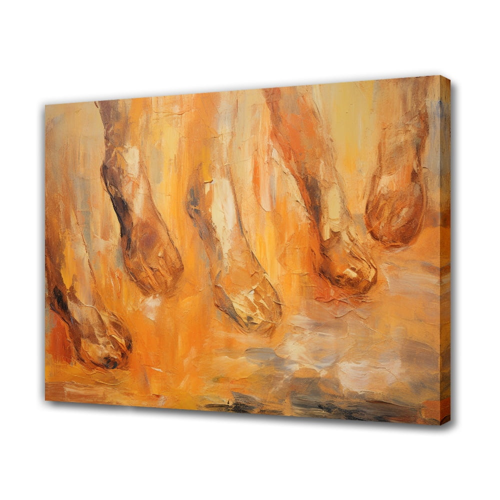 Abstract Art Modern Decorative Painting Feet Framed Canvas Poster ...