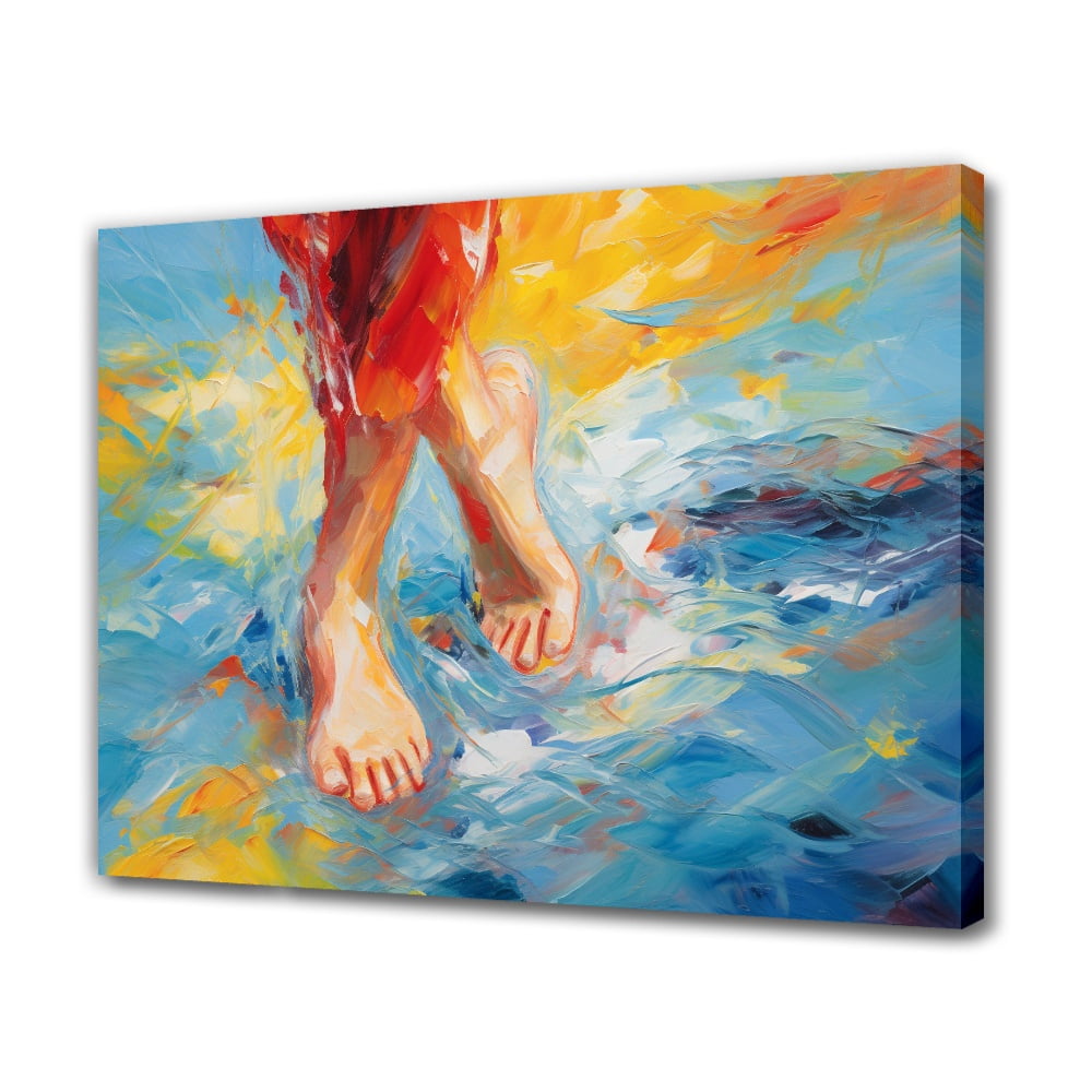 Abstract Art Modern Decorative Painting Feet Framed Canvas Poster ...
