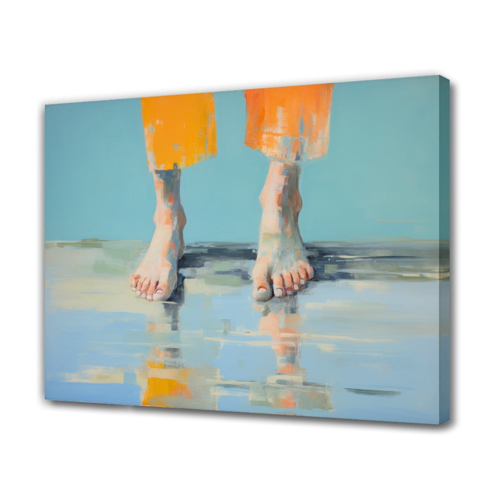 Abstract Art Modern Decorative Painting Feet Framed Canvas Poster ...