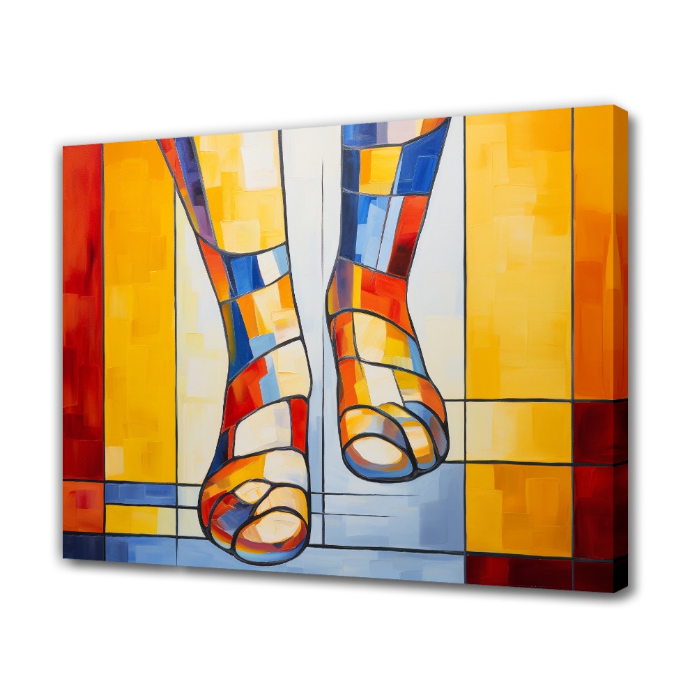 Abstract Art Modern Decorative Painting Feet Framed Canvas Poster ...