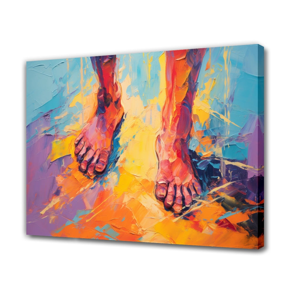 Abstract Art Modern Decorative Painting Feet Framed Canvas Poster ...