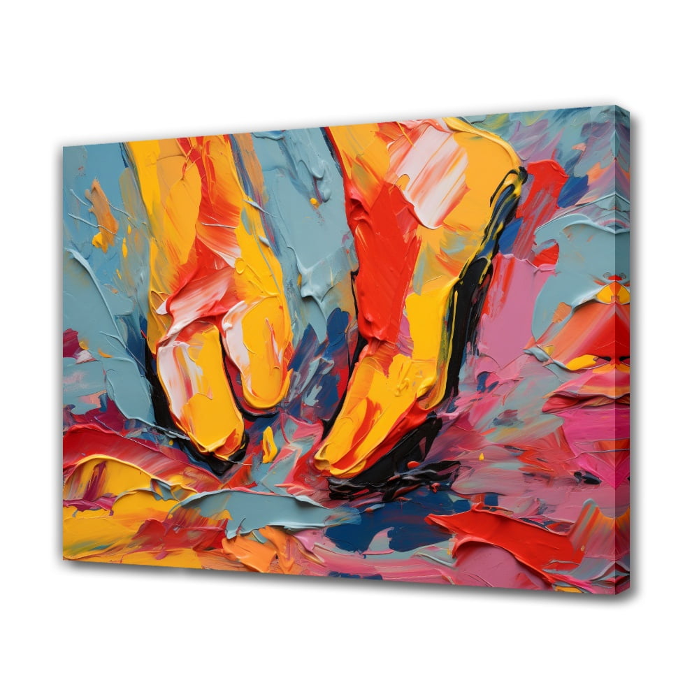Abstract Art Modern Decorative Painting Feet Framed Canvas Poster ...