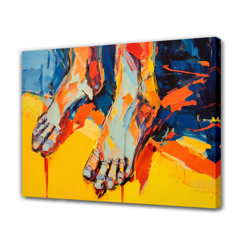 Abstract Art Modern Decorative Painting Feet Framed Canvas Poster ...