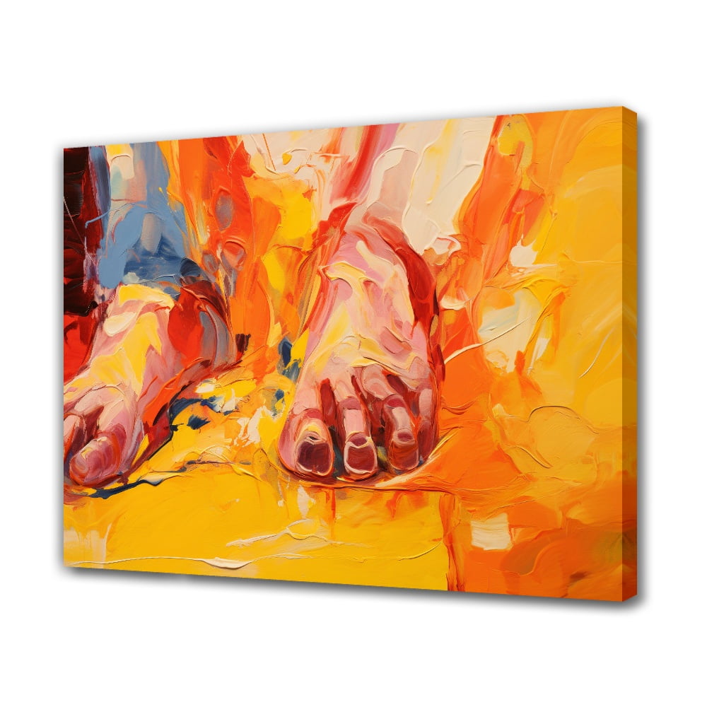 Abstract Art Modern Decorative Painting Feet Framed Canvas Poster ...
