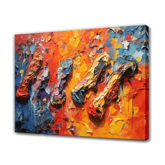 Abstract Art Modern Decorative Painting Footprints Framed Canvas Poster ...