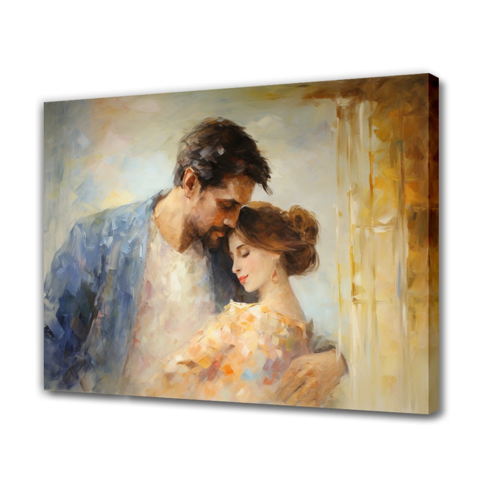 Abstract Art Modern Decorative Painting A Pair Of Lovers Hug Each Other ...