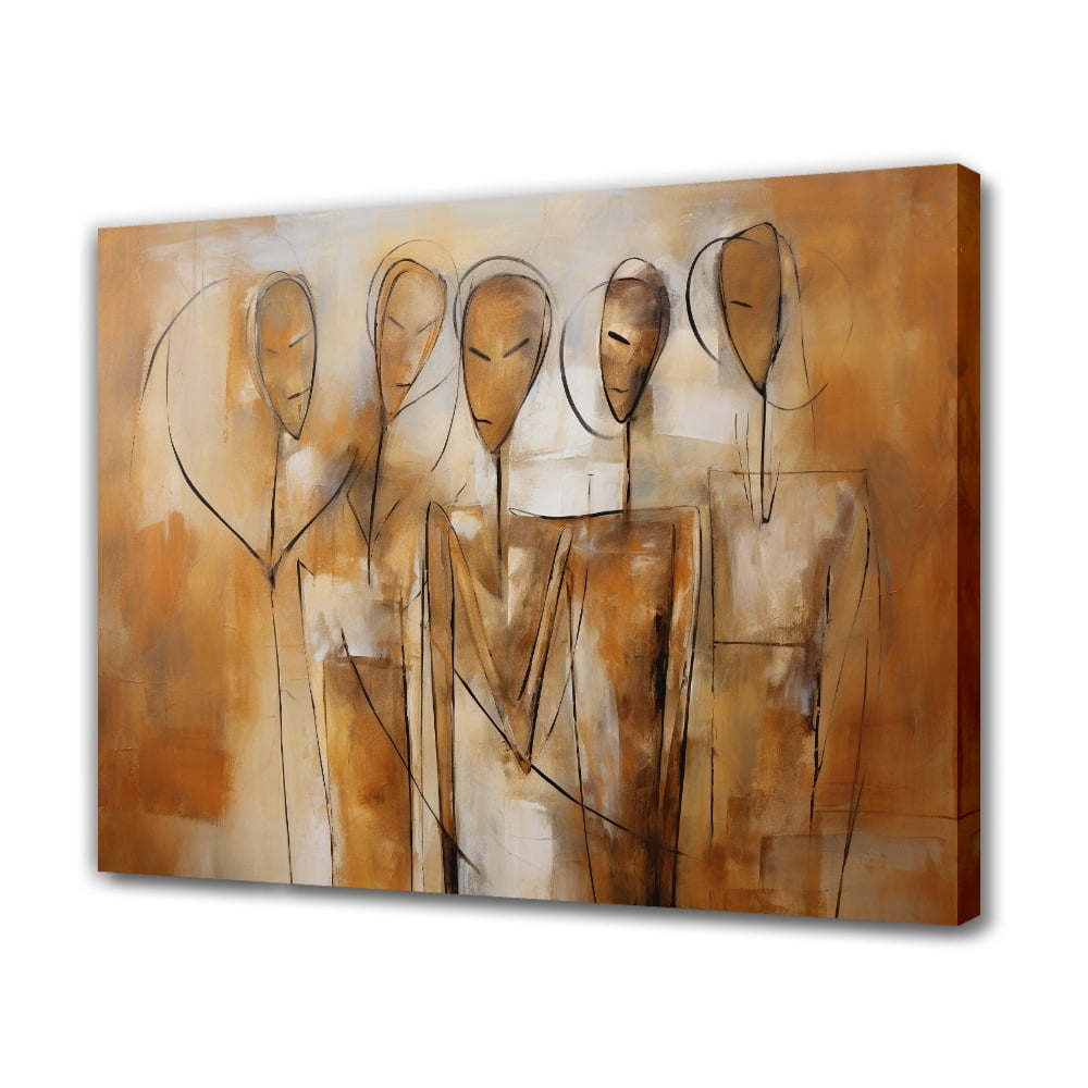 Abstract Art Modern Decorative Painting Portraits Framed Canvas Poster ...