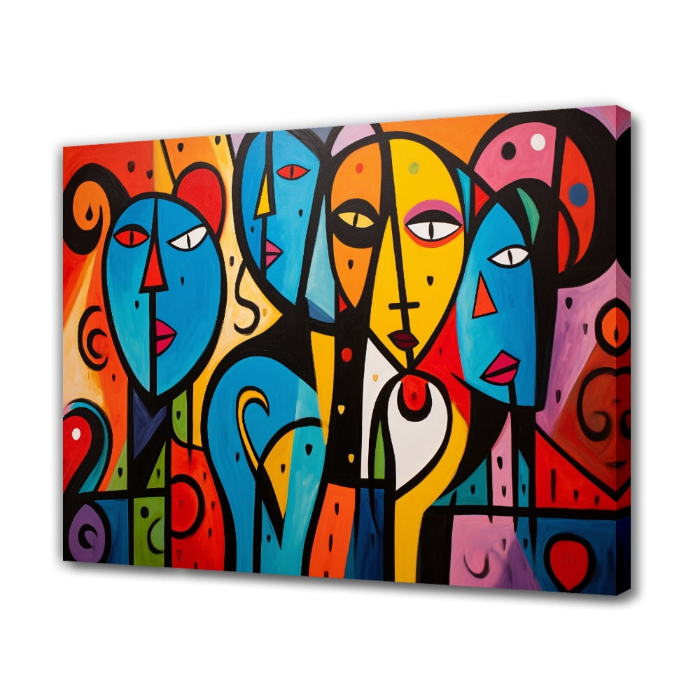 Abstract Art Modern Decorative Painting Portraits Framed Canvas Poster ...