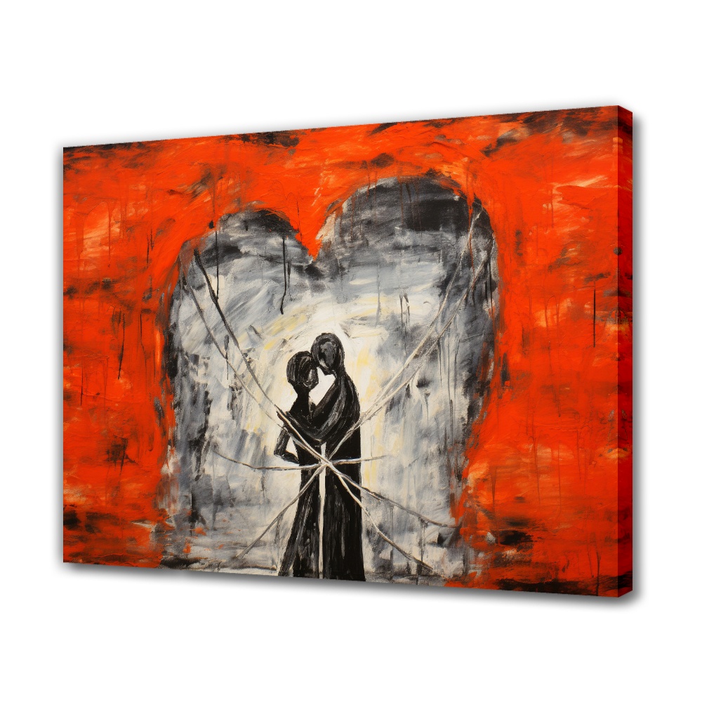 Abstract Art Modern Decorative Painting Two People Hug Each Other ...