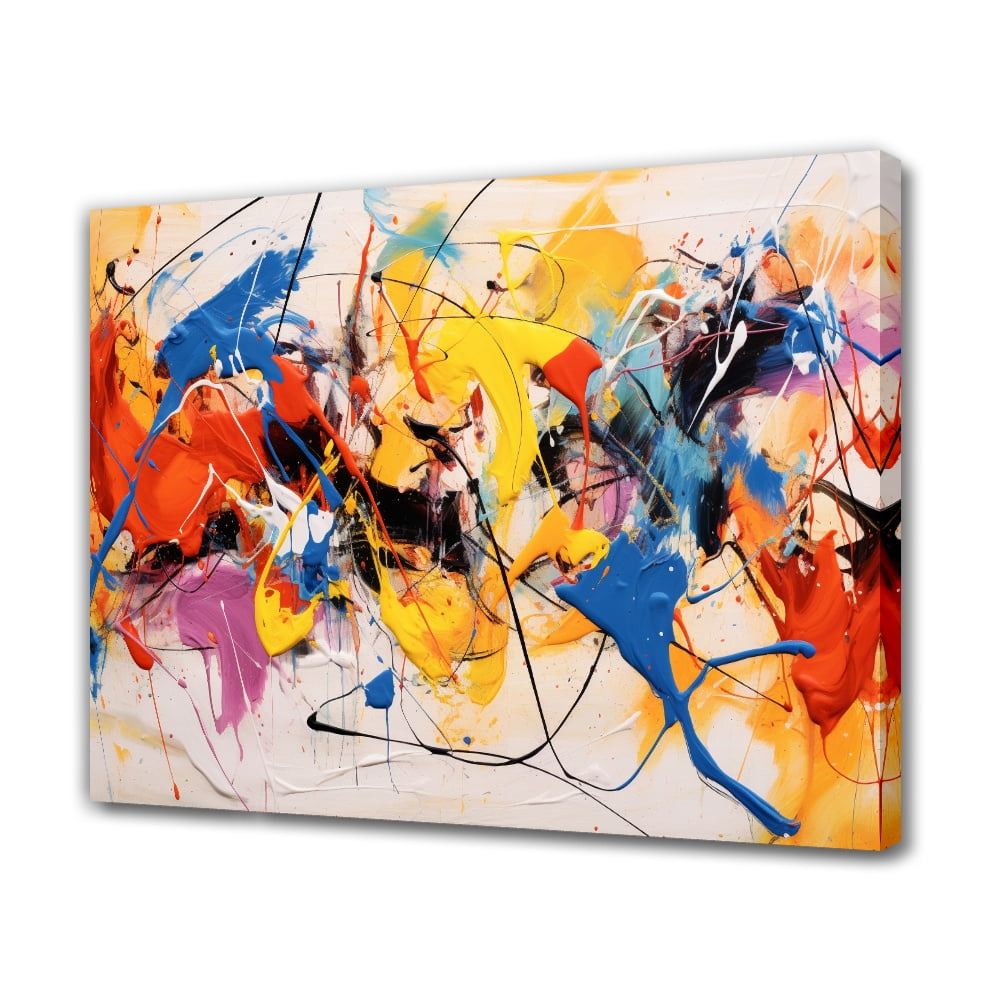 Abstract Art Modern Decorative Painting Watercolor Graffiti Framed ...
