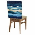Abstract Art Night Sky Chair Back Covers Set of 8, Mountains Oil ...