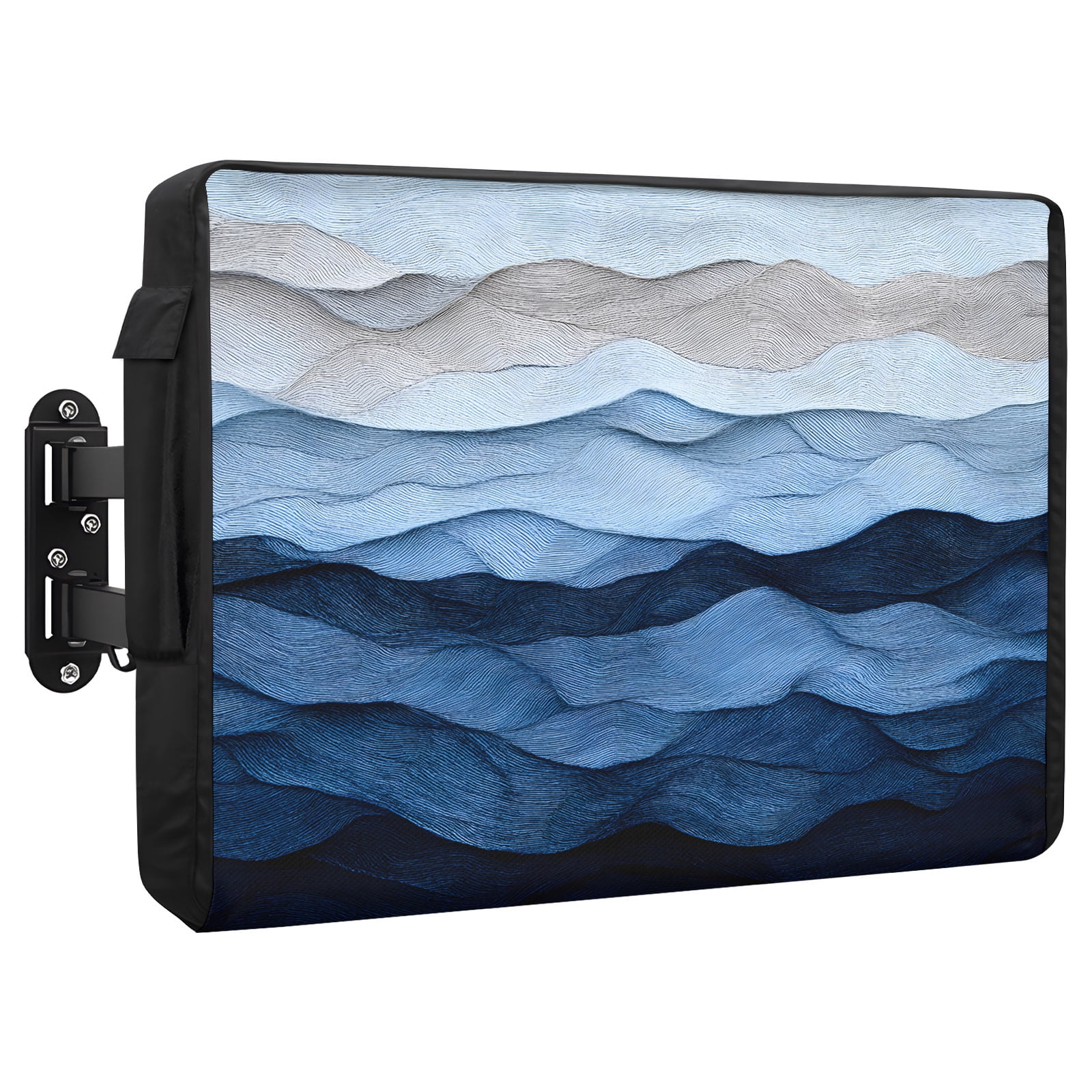 Abstract Art Ocean Outdoor TV Cover 70 to 75 Inch Gradient Blue ...