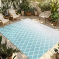 Abstract Art Outdoor Rug, Classic Blue Line Gradient Decoration Non ...