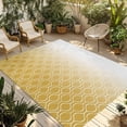 Abstract Art Outdoor Rug, Classic Yellow Line Gradient Texture Non-Slip ...