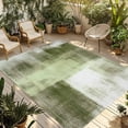 Abstract Art Outdoor Rug, Vintage Green Collage Oil Painting Texture ...