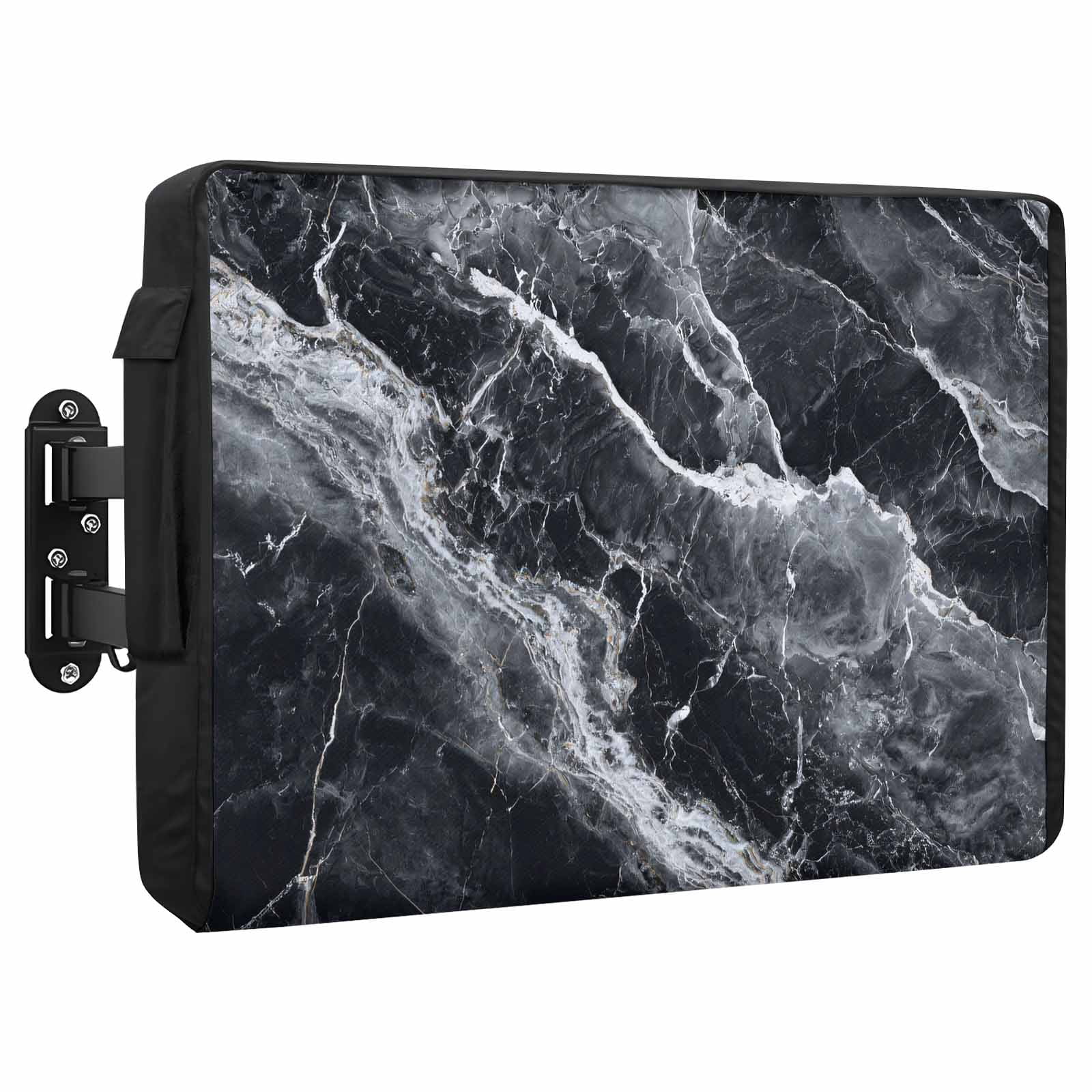 Abstract Art Outdoor TV Cover 30 to 32 Inch Dark Gray Marble Texture ...
