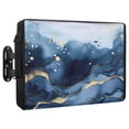 Abstract Art Outdoor TV Cover 48 to 50 Inch Blue Grey Gradient Marble ...