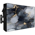 Abstract Art Outdoor TV Cover 48 to 50 inch Black Gold Gradient Marble ...