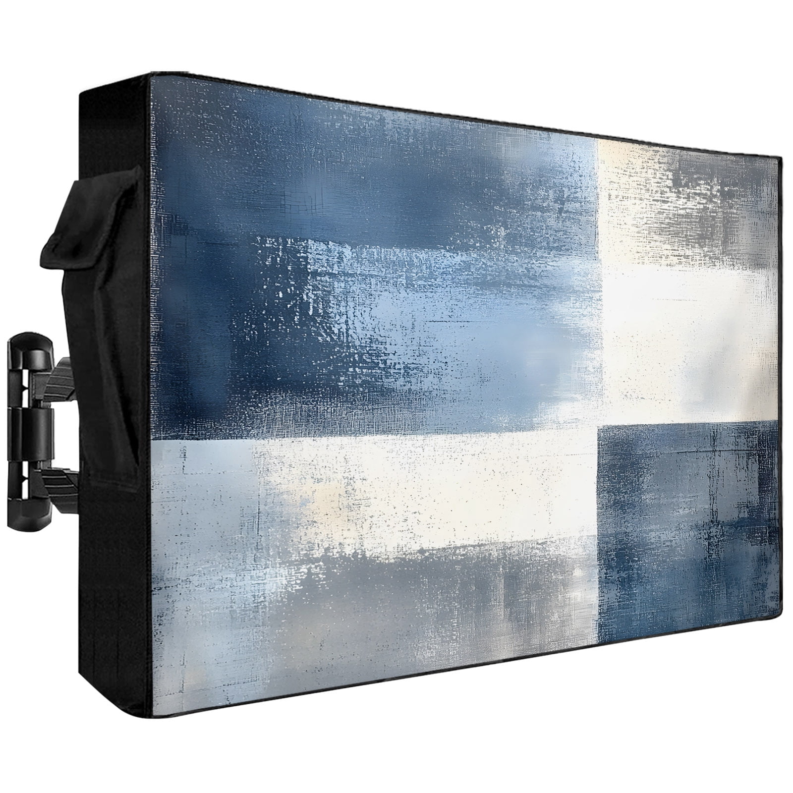 Abstract Art Outdoor TV Cover 52 to 55 inch Color Block Gary Blue ...