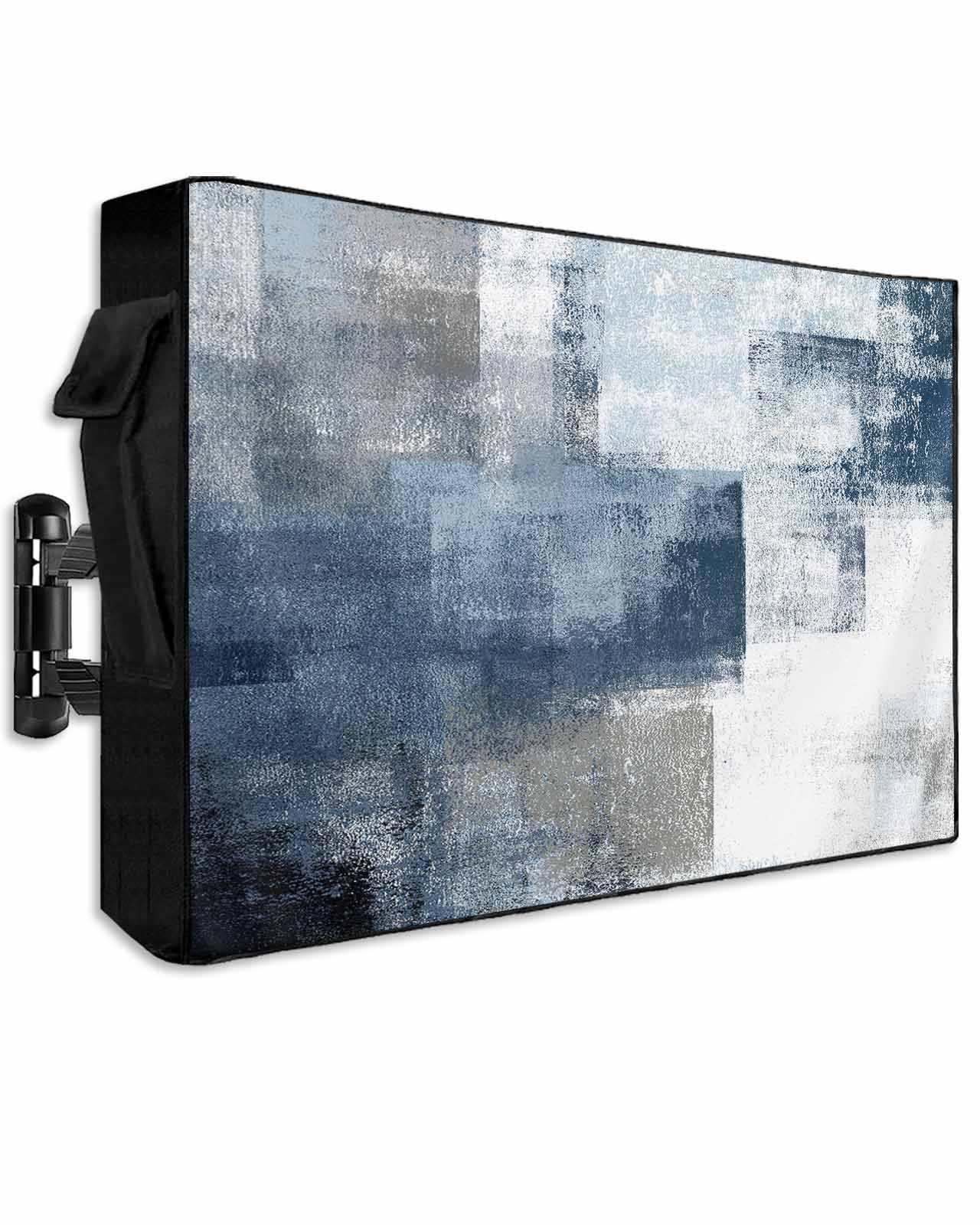 Abstract Art Outdoor TV Cover 52 to 55 inch Gradient Dark Blue Vintage ...
