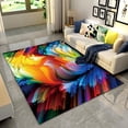 Abstract Art Painting Area Rug, Colorful Pattern Carpet, Washable Non ...