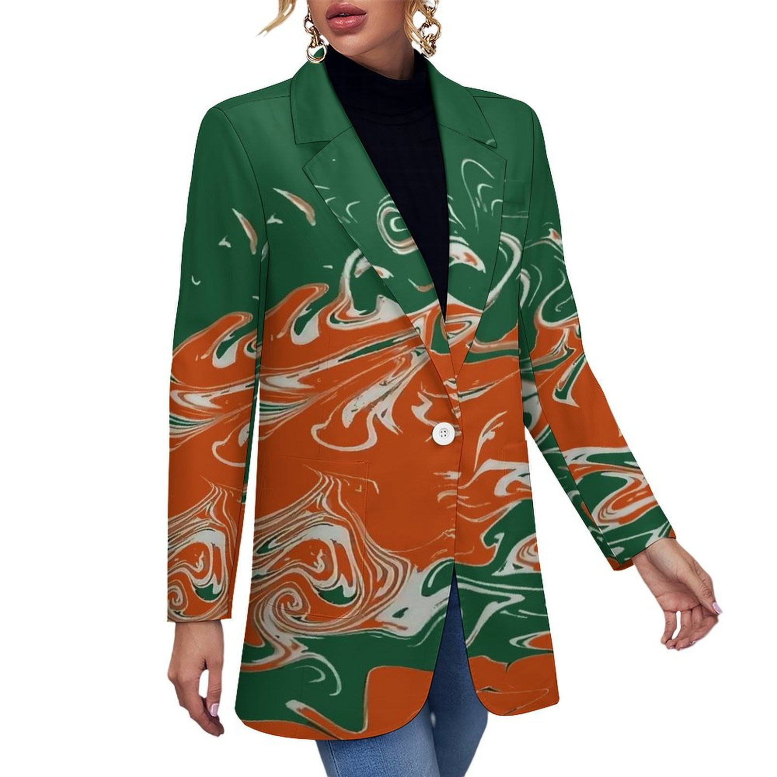 Abstract Art Painting Background Texture Woman Casual Loose Suits ...