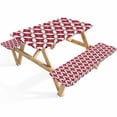 Abstract Art Picnic Table Cover with Bench Covers Geometric Medieval ...