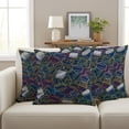 Abstract Art Pillow Covers Set of 4, Postmarks Travelling Red Yellow ...