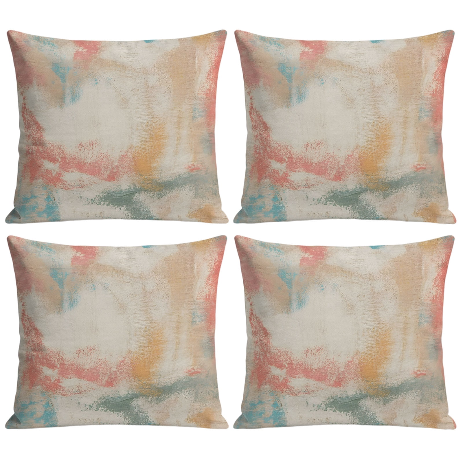 Abstract Art Pink Vintage Throw Pillow Covers 20 x 20 Inch Pillow ...