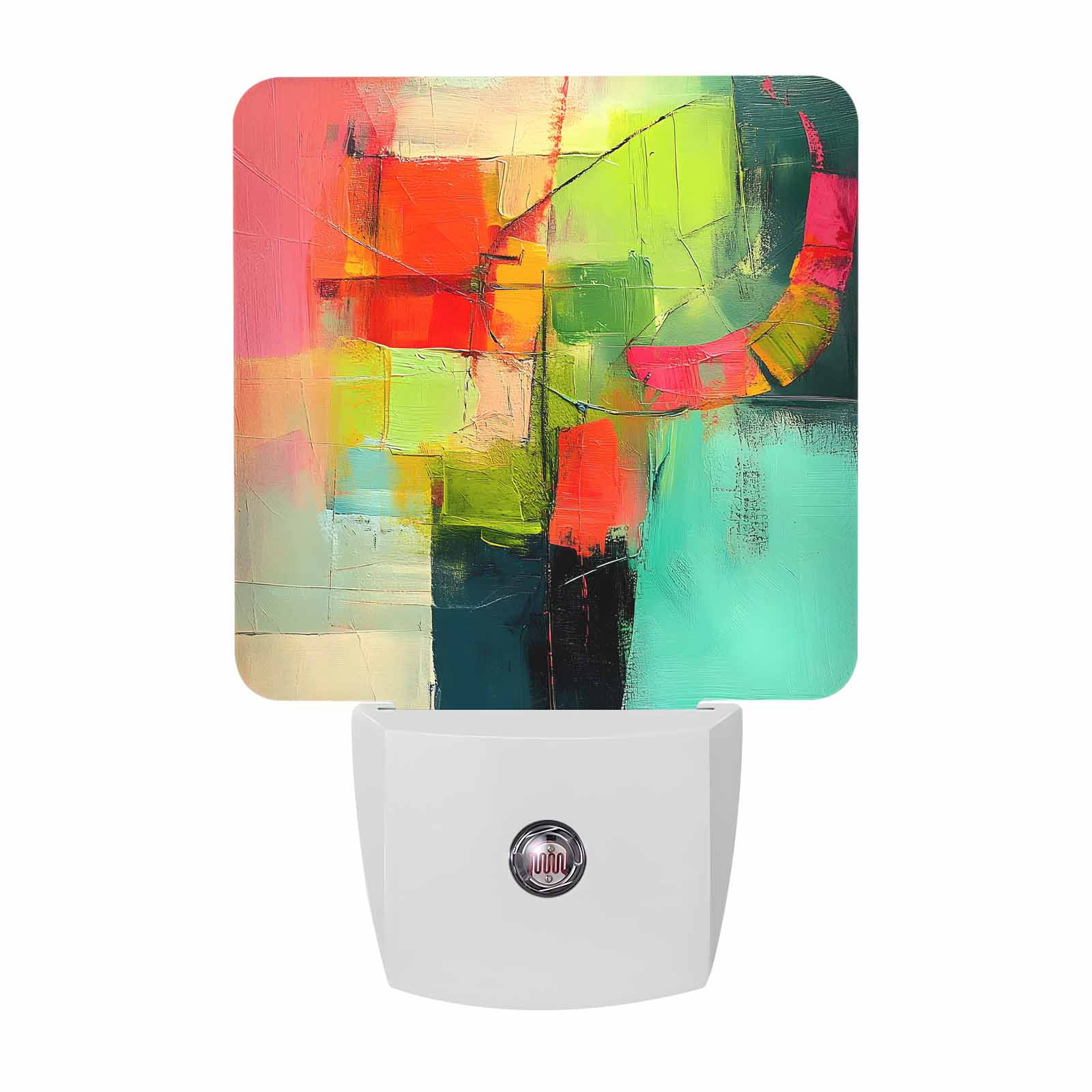 Abstract Art Plug-in LED Night Lights Watercolor Auto Dusk-to-Dawn ...