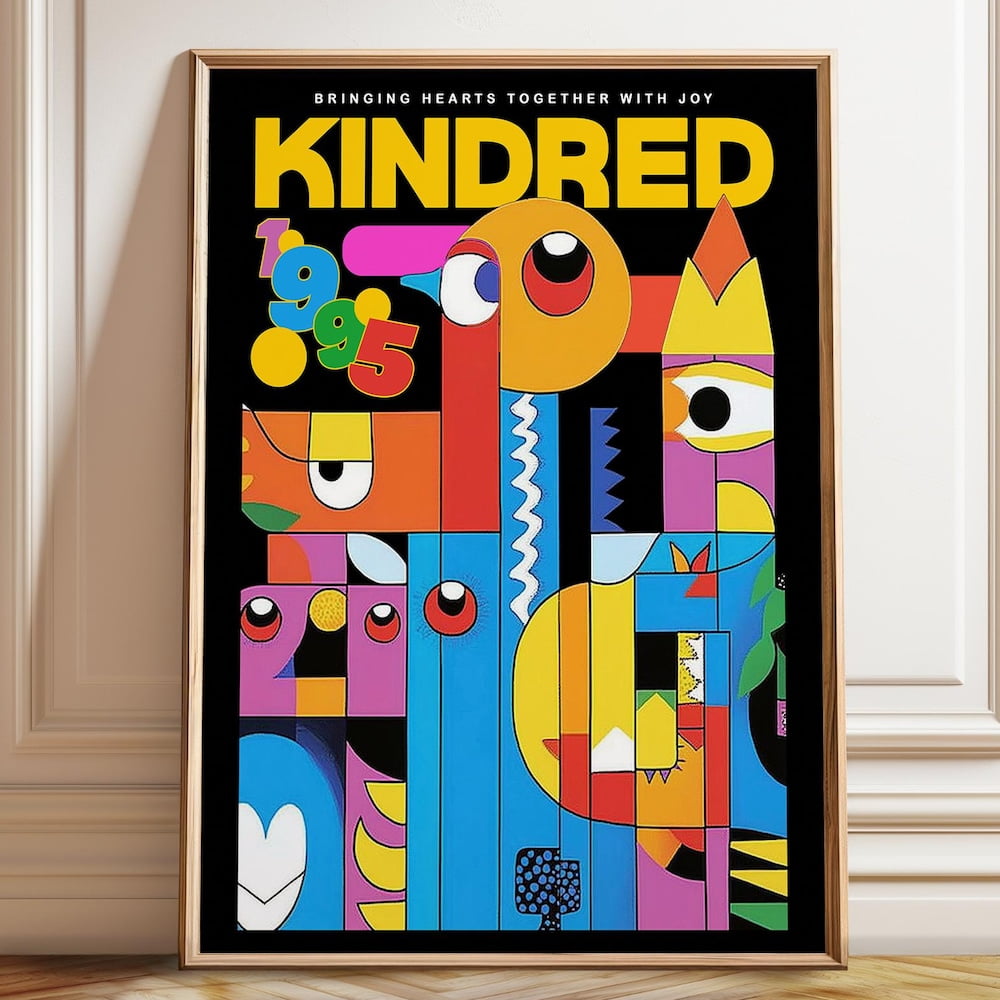 Abstract Art Poster: Kindred 1995 Exhibition Print UNFRAMED PAPER ...