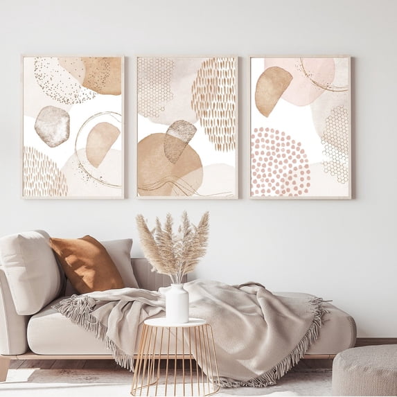 Abstract Art Posters Blush Pink, Beige, Ivory Printed Poster, Poster ...