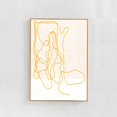 Abstract Art Print- Minimal Line Art Poster Yellow Abstract Line ...