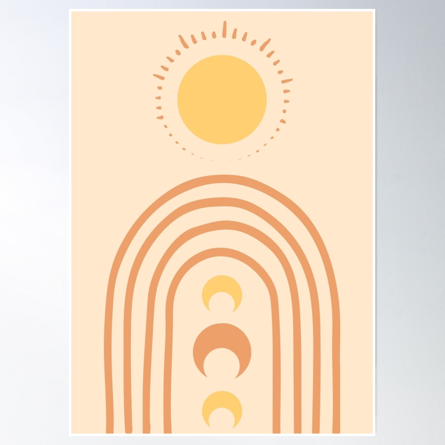 Abstract Art Print Wall Home Decor Poster Design Sun Minimalist Poster ...