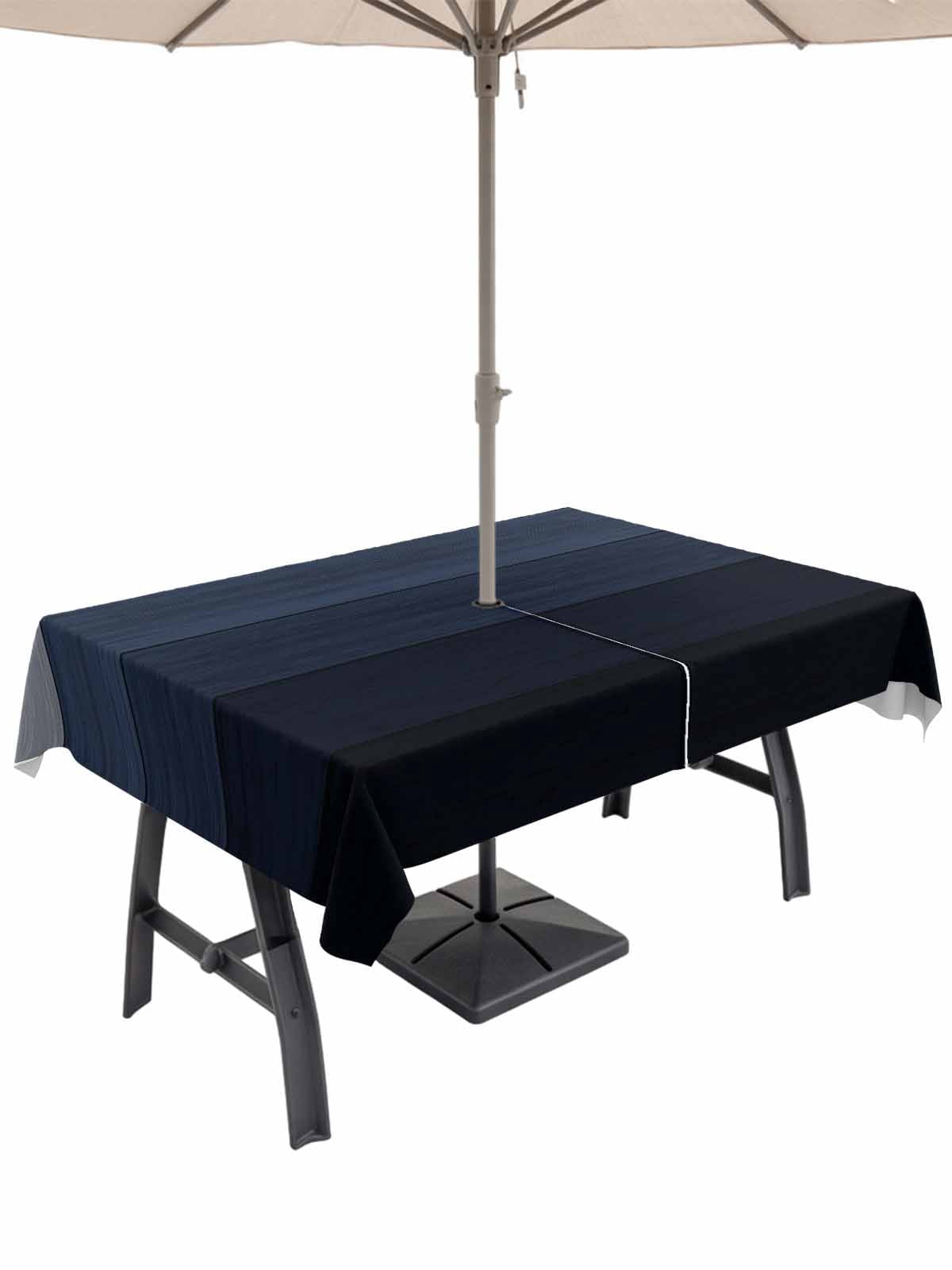 Abstract Art Rectangle Outdoor Tablecloth with Umbrella Hole Gradient ...