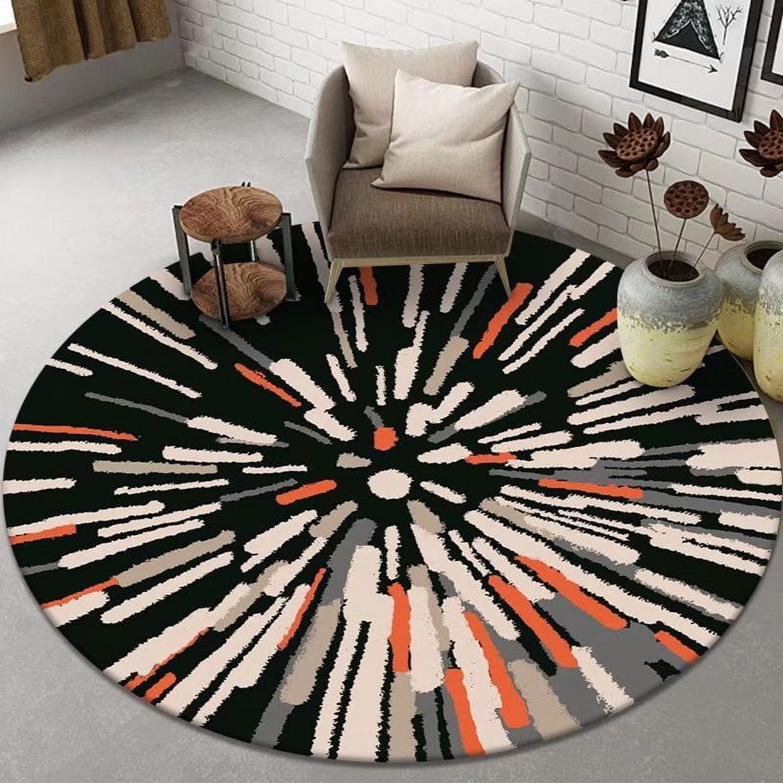 Abstract Art Round Rugs for Carpets Living Room Sofa Large Area Rug Ins ...