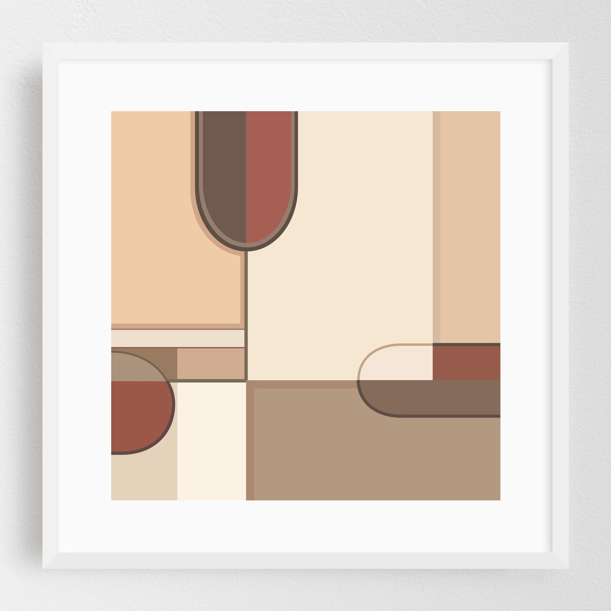Abstract Art Shapes Browns Rusts Cream A - Photography Geometric ...