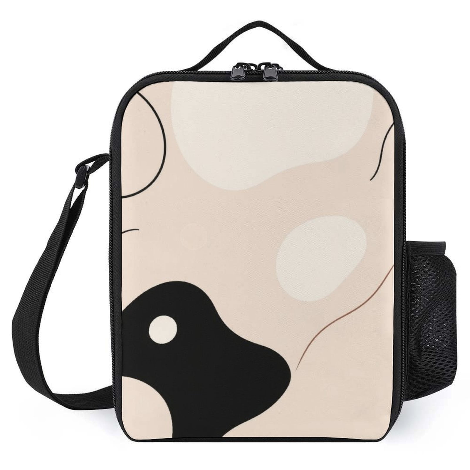 Abstract Art Shapes Messenger Bag Cartoon Teenage Crossbody Bag Lunch ...