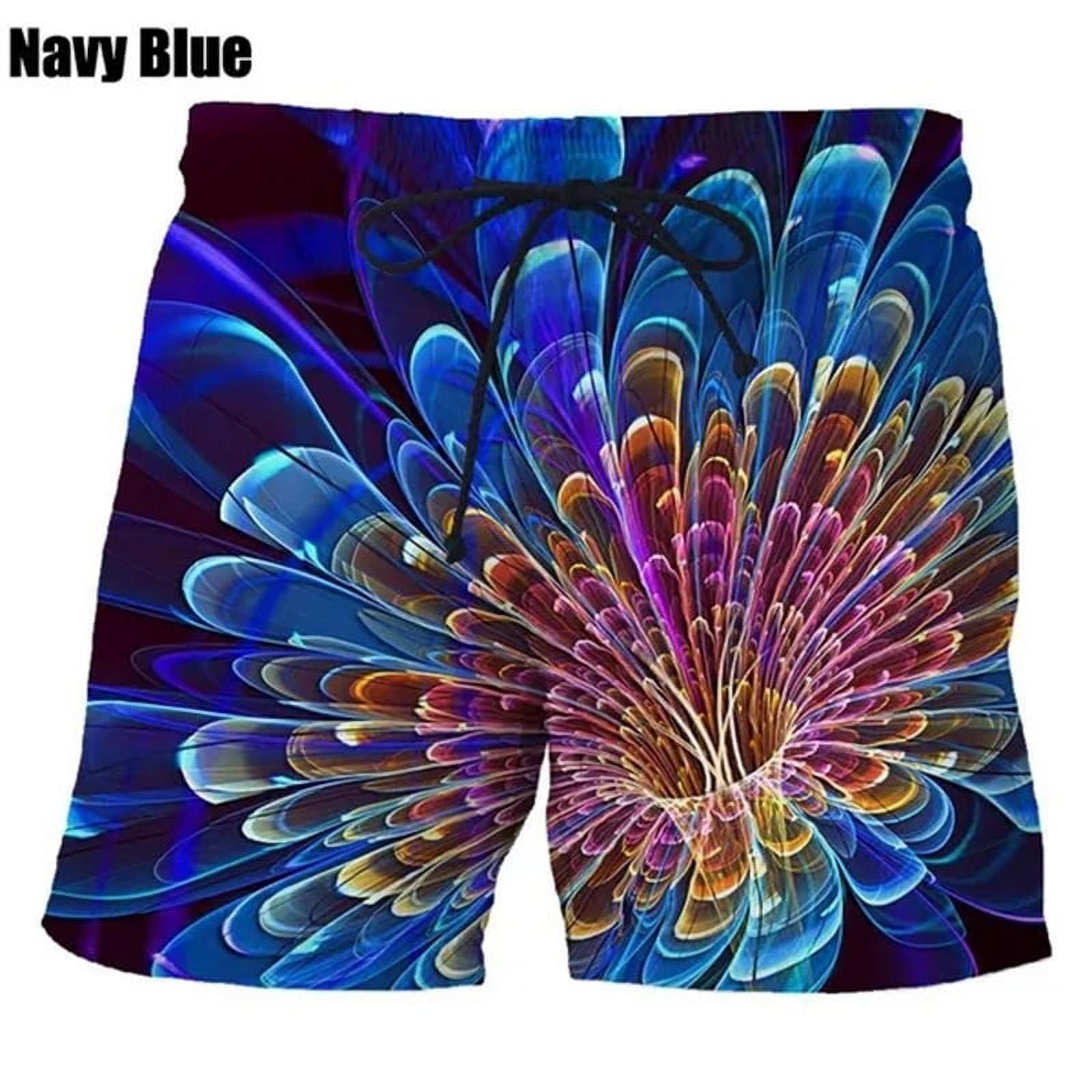 Abstract Art Shorts Men Summer Beach Shorts 3D Printed Forward Board ...