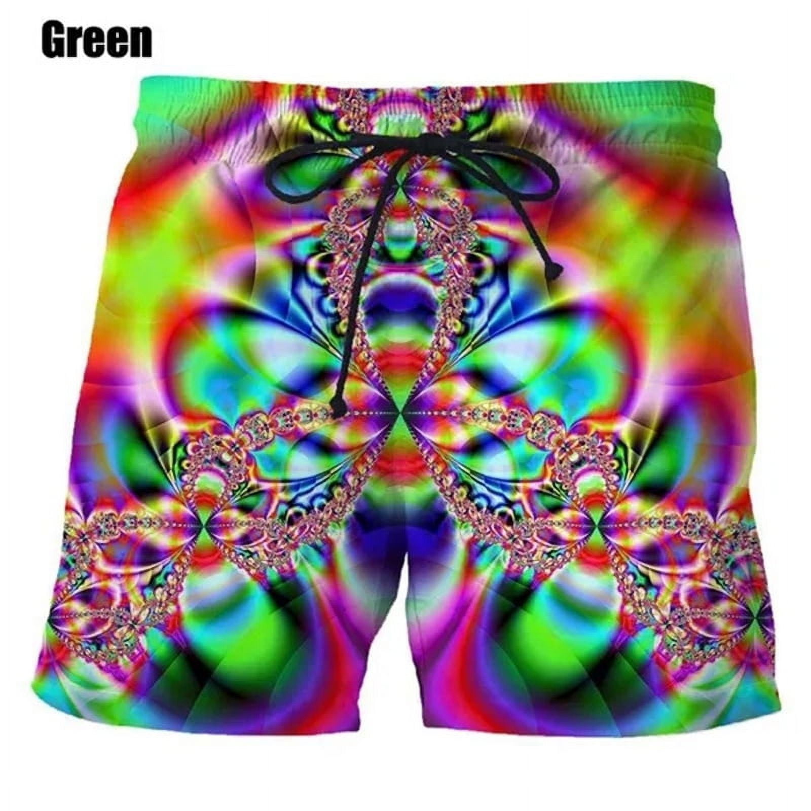 Abstract Art Shorts Men Summer Beach Shorts 3D Printed Forward Board ...