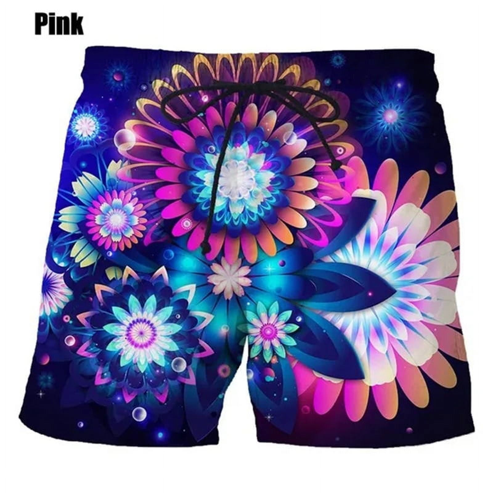 Abstract Art Shorts Men Summer Beach Shorts 3D Printed Forward Board ...