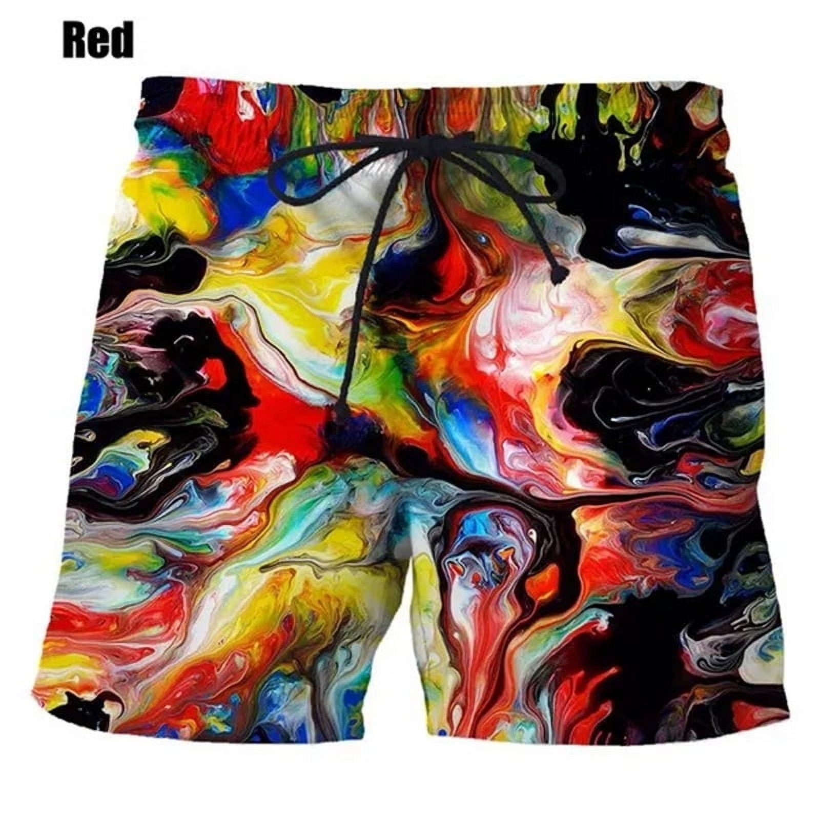Abstract Art Shorts Women Men Summer Beach Shorts 3D Printed Forward ...