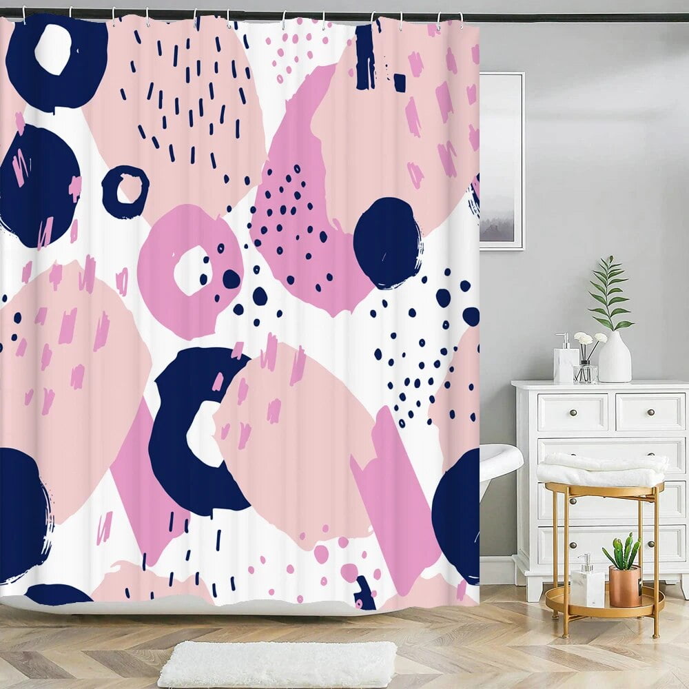 Abstract Art Shower Curtain Cartoon Green Plant Leaves 3D Print Funny ...
