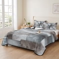 Abstract Art Square Ombre 3 Pieces Quilt Set,1 Quilt with 2 Shams,Color ...