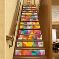 Abstract Art Stair Stickers Color 3D Geometry Pattern Stairs Riser ...