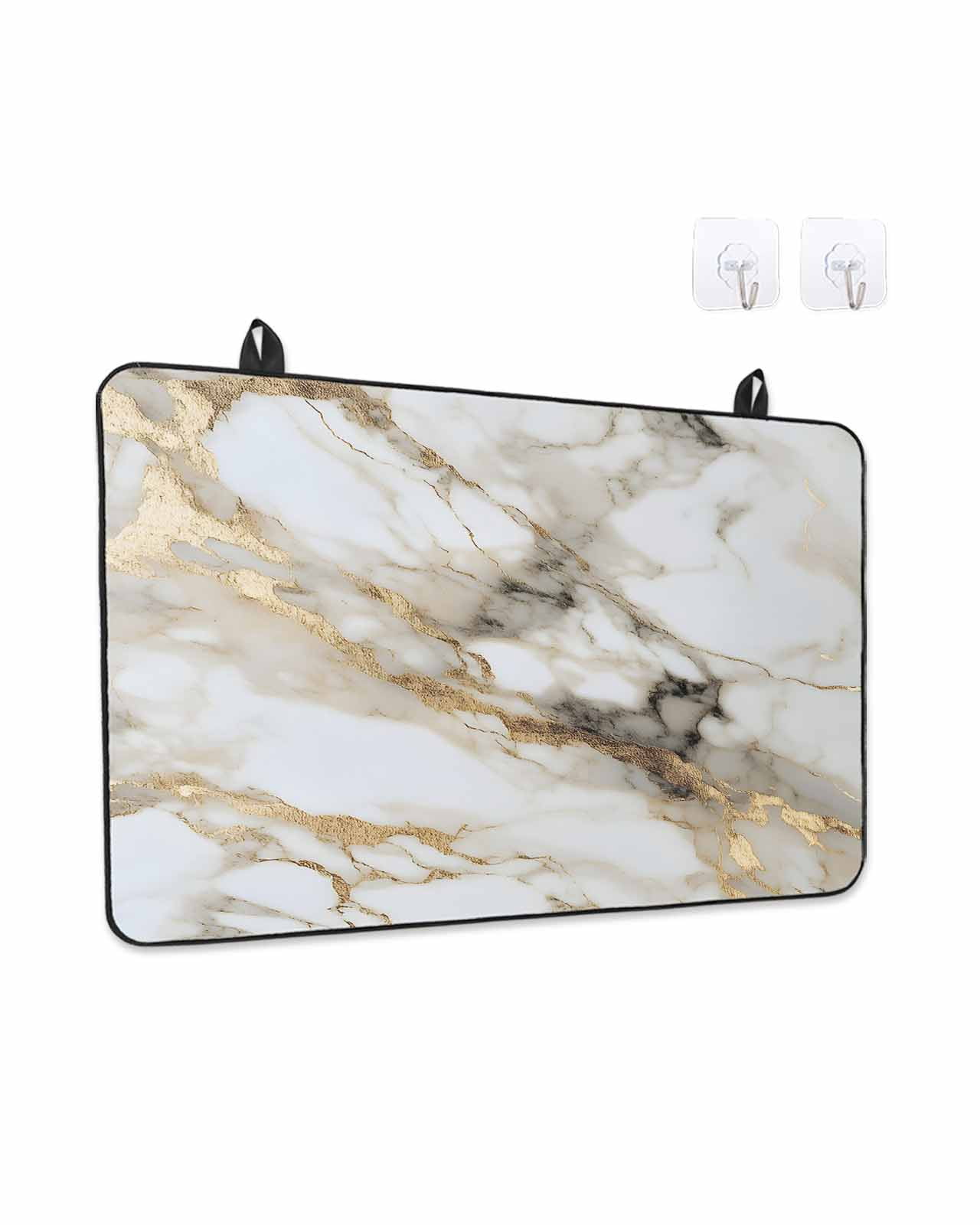 Abstract Art Stove Top Covers for Electric Stove, 28'x20'' White Marble ...