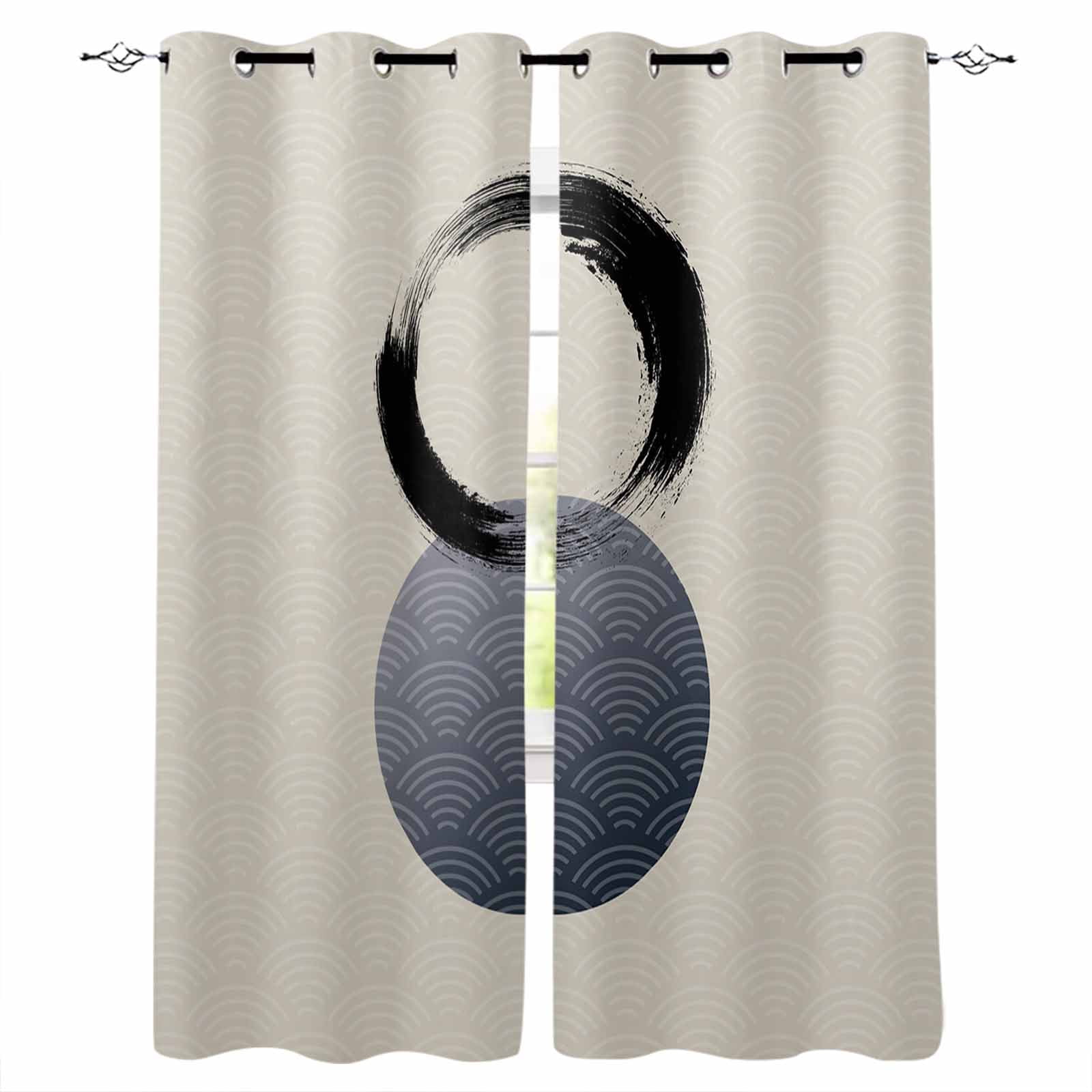 Abstract Art Sun Blackout Curtains for Bedroom/Living Room, Modern Art ...