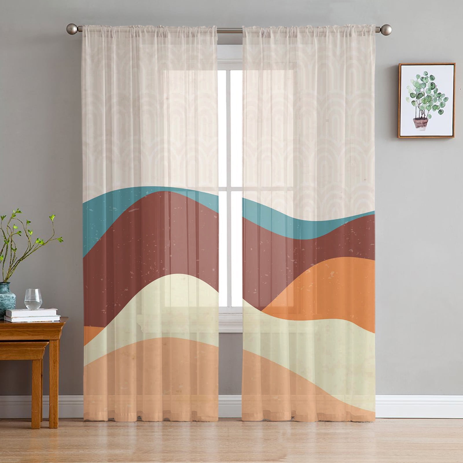 Abstract Art Sun Lines Curtains For Living Room Luxury Baby Bedroom ...