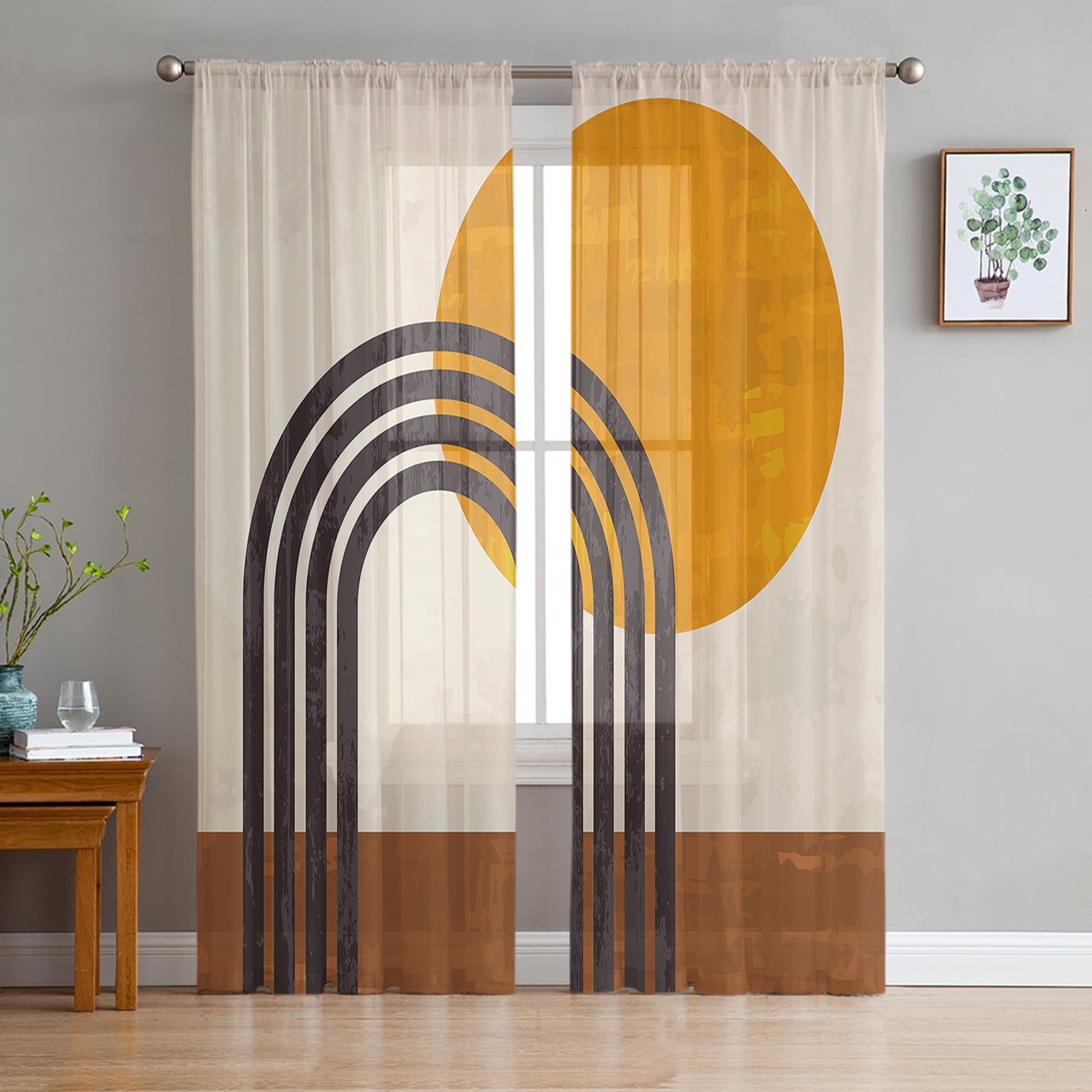 Abstract Art Sun Lines Curtains For Living Room Luxury Baby Bedroom ...