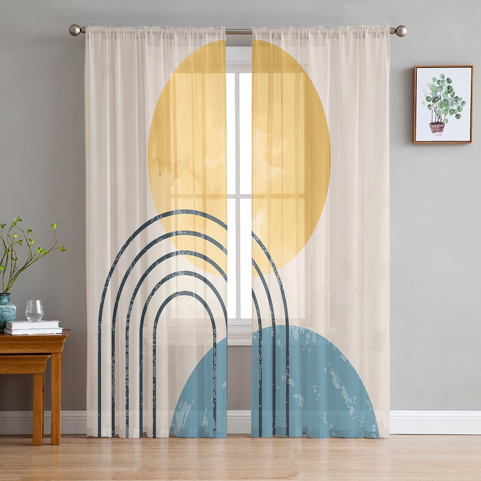 Abstract Art Sun Lines Curtains For Living Room Luxury Baby Bedroom ...
